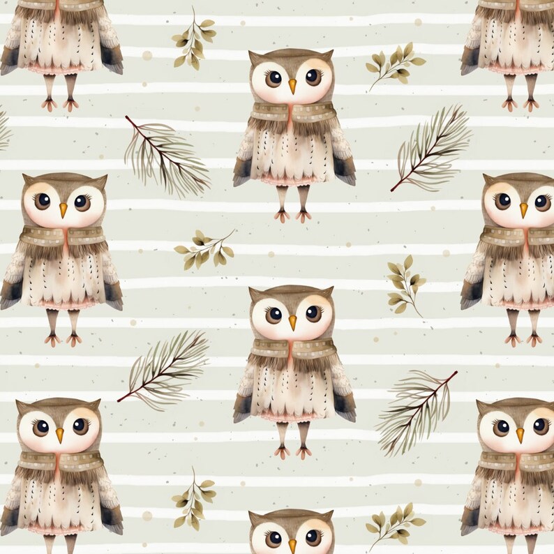 Cute Owl, Exclusive Design, Seamless Fabric Design, Pattern Exclusive ...