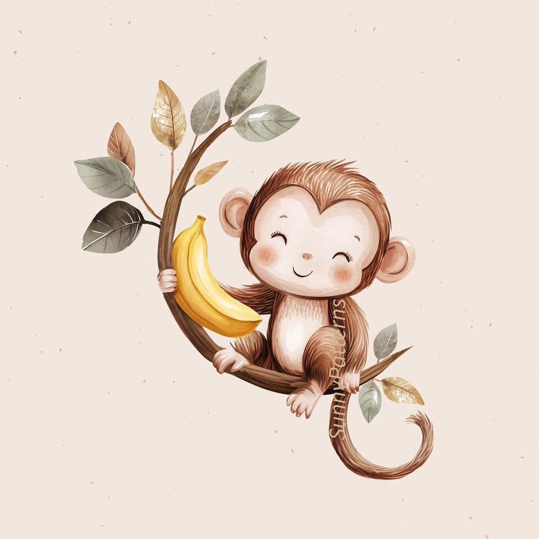 Monkey Fabric PNG: Heat Transfer Design (digital Download) - Etsy