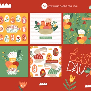 Easter Greeting Card, Digital Cards Design, Commercial Use - Etsy