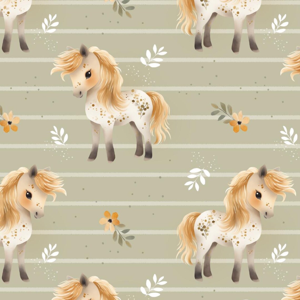 Cute Horse, Exclusive Design, Seamless Fabric Design, Pattern Exclusive ...