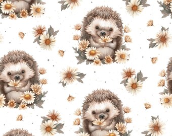 Hickory, Hedgehog, Woodland, Magical, Forest, Toadstool, Seamless ...