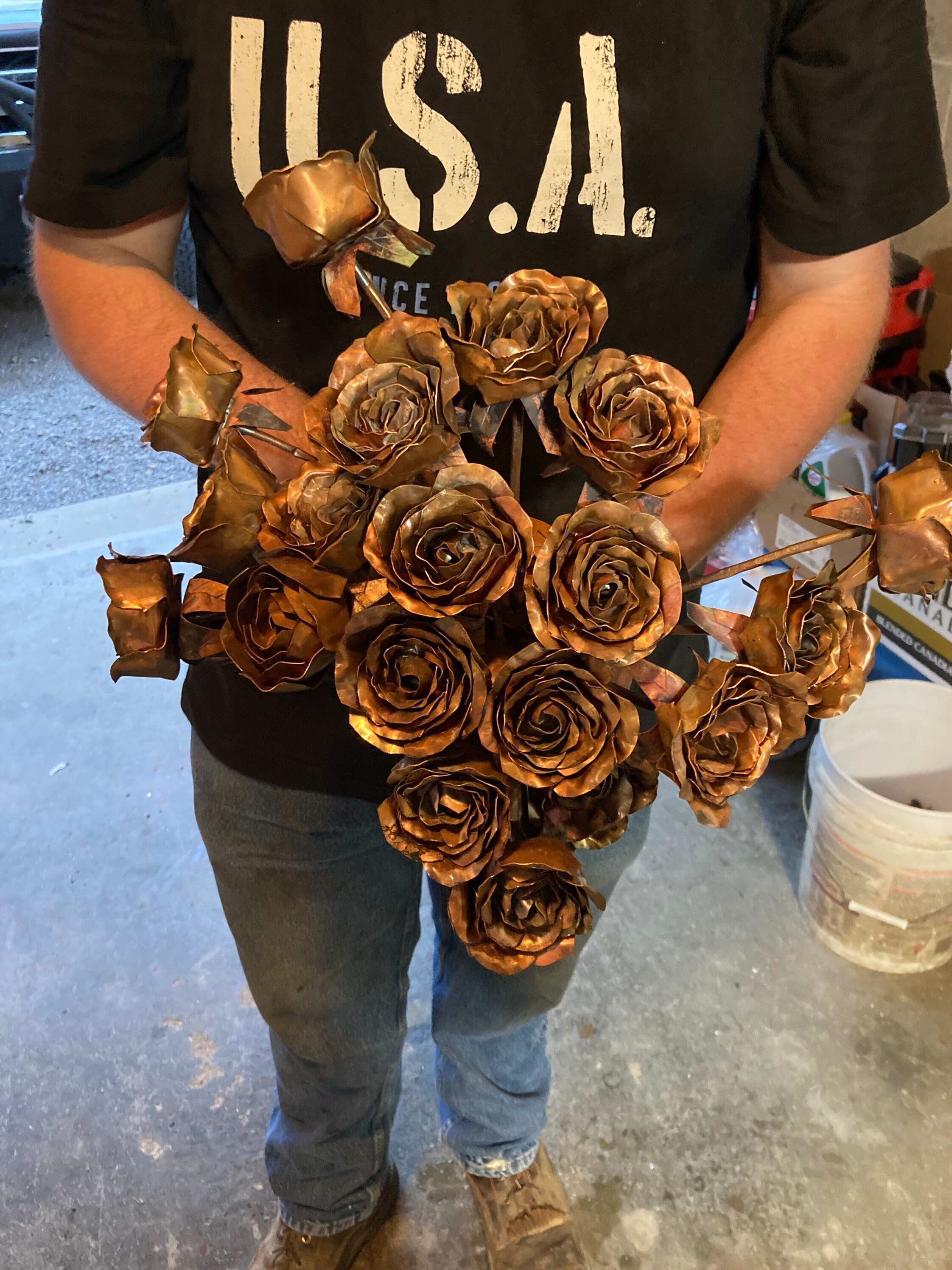 Hand Made Solid Copper Rose - Etsy