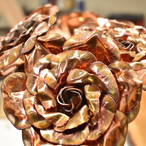 Hand Made Solid Copper Rose - Etsy