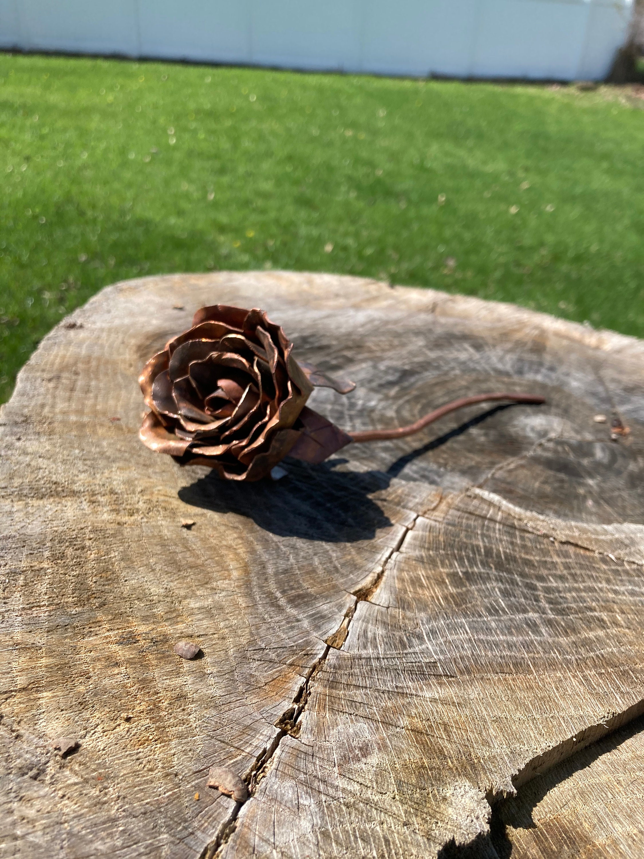 Hand Made Solid Copper Rose - Etsy