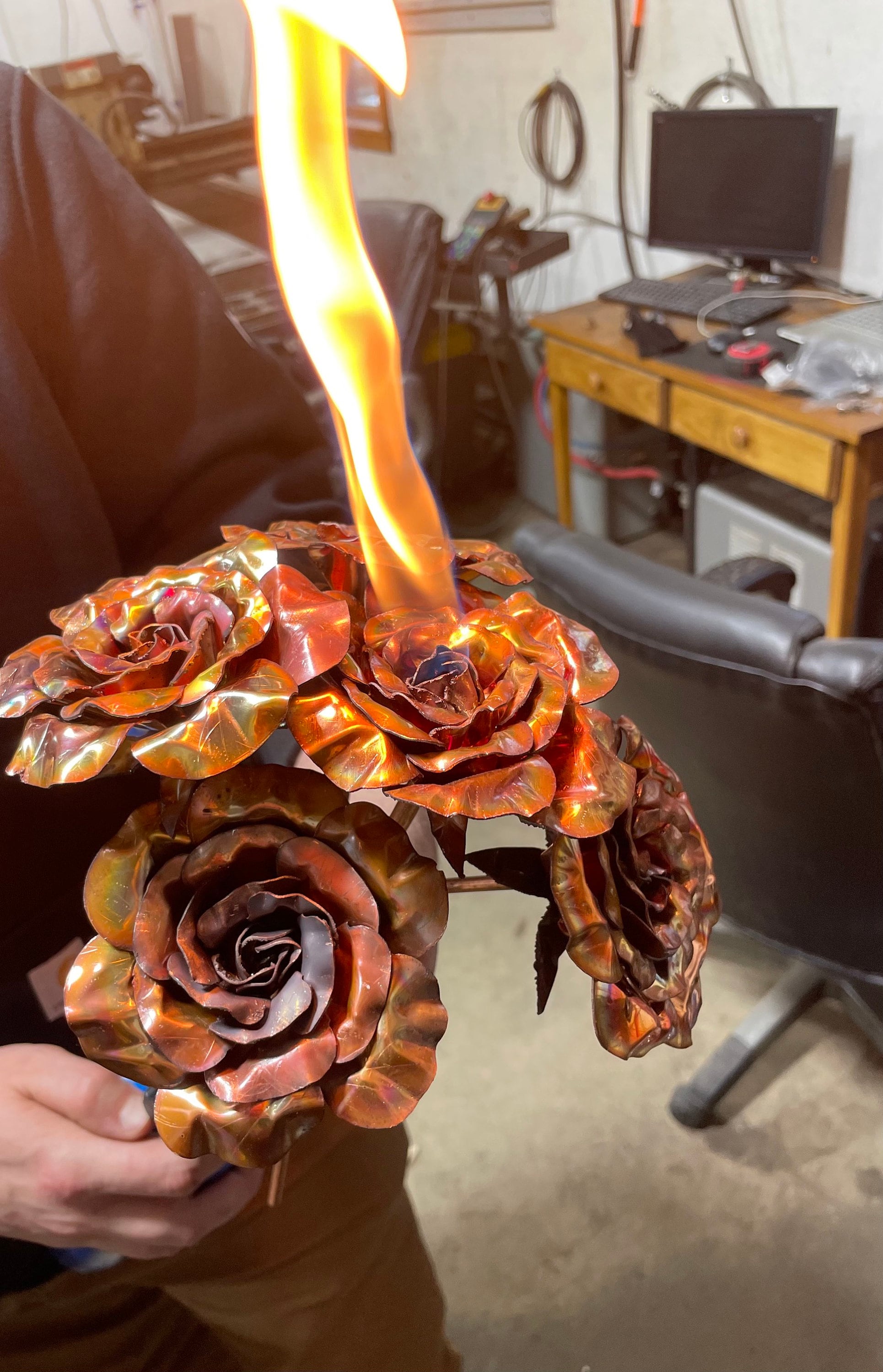 Hand Made Solid Copper Rose - Etsy