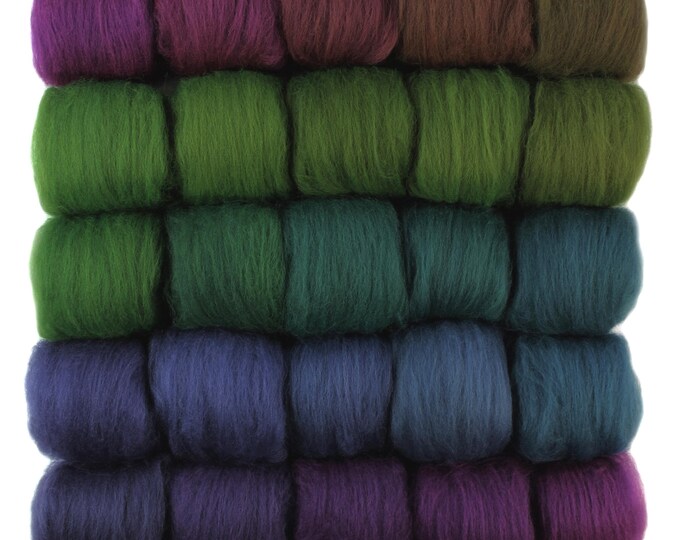 Nightfall Neon Rainbow Merino Wool - 25 Colors, 5.3 Oz. (150g) Total ...