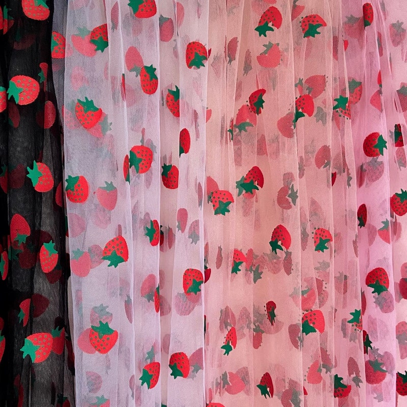 Strawberry Fabric - Etsy