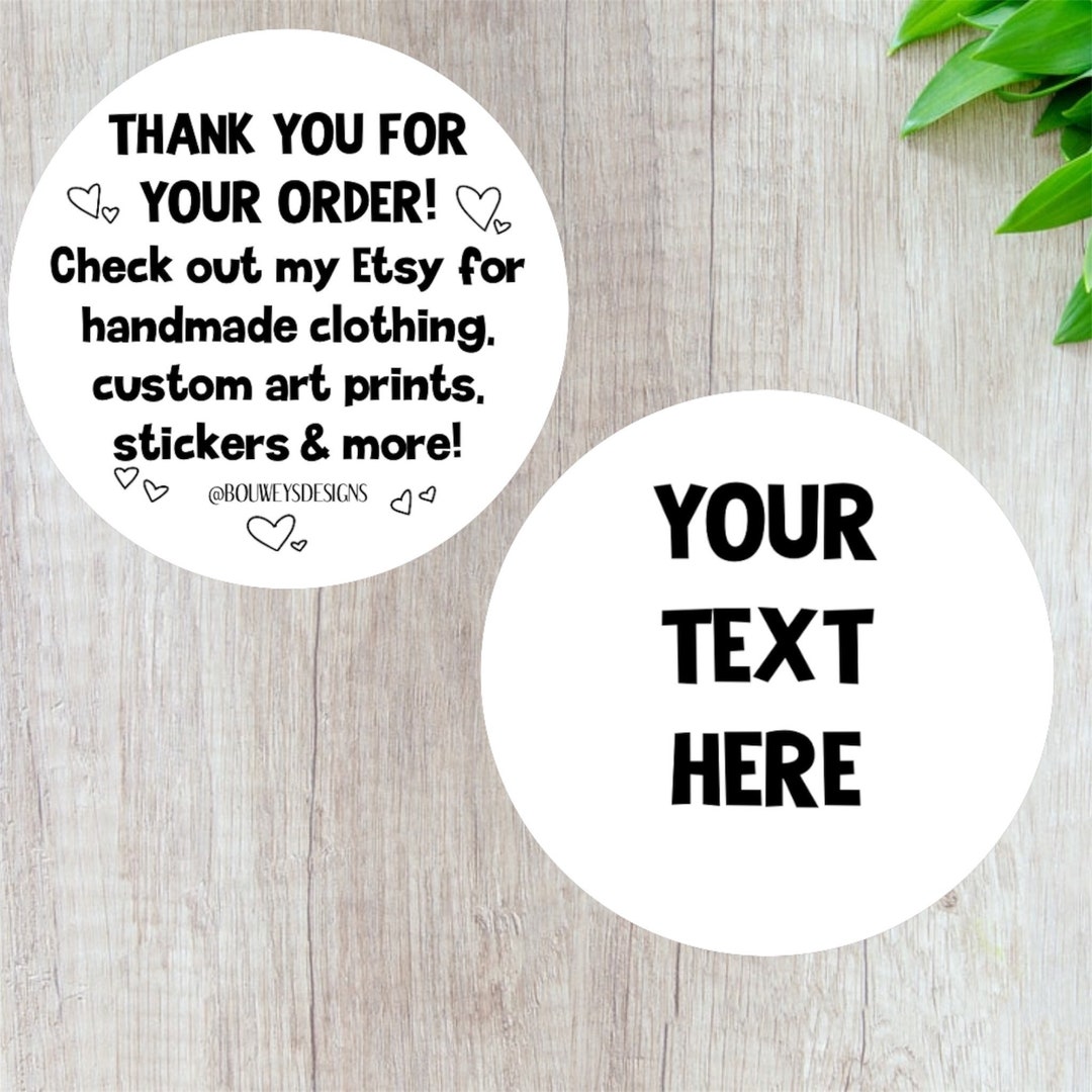 Custom Text Stickers / 2-inch Round Stickers / Pink Green - Etsy
