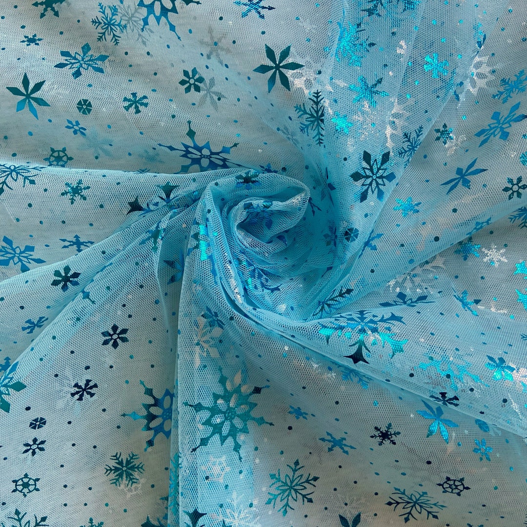 Snowflake Mesh Tulle Fabric (apparel Fabric / Snowflake Fabric ...