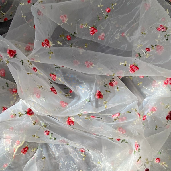 Embroidered Organza Etsy
