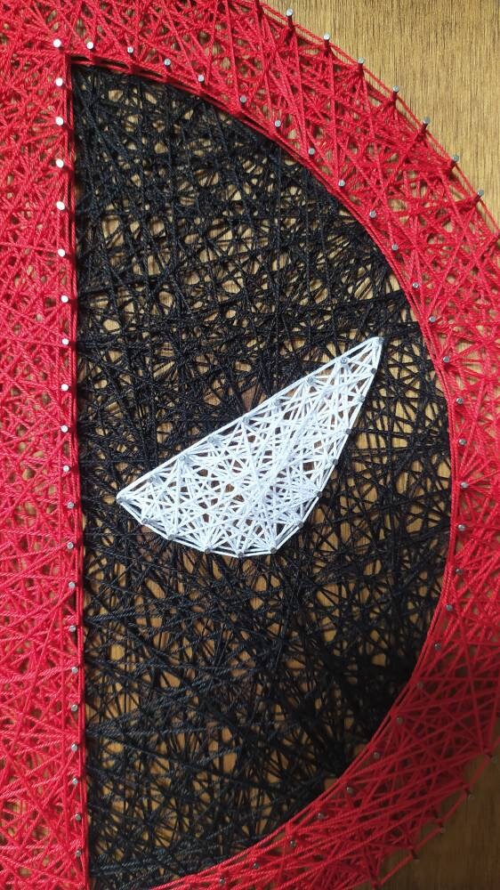 String Art Deadpool String Art Painting on Square Wood. - Etsy
