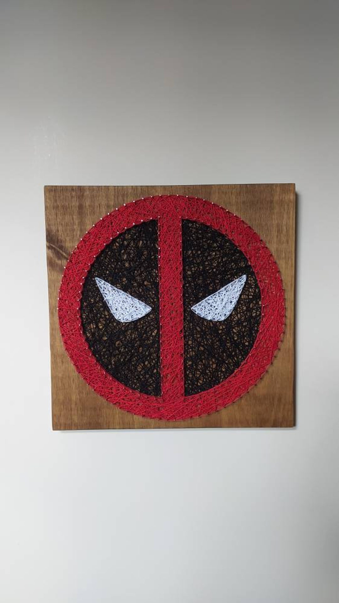 String Art Deadpool String Art Painting on Square Wood. - Etsy