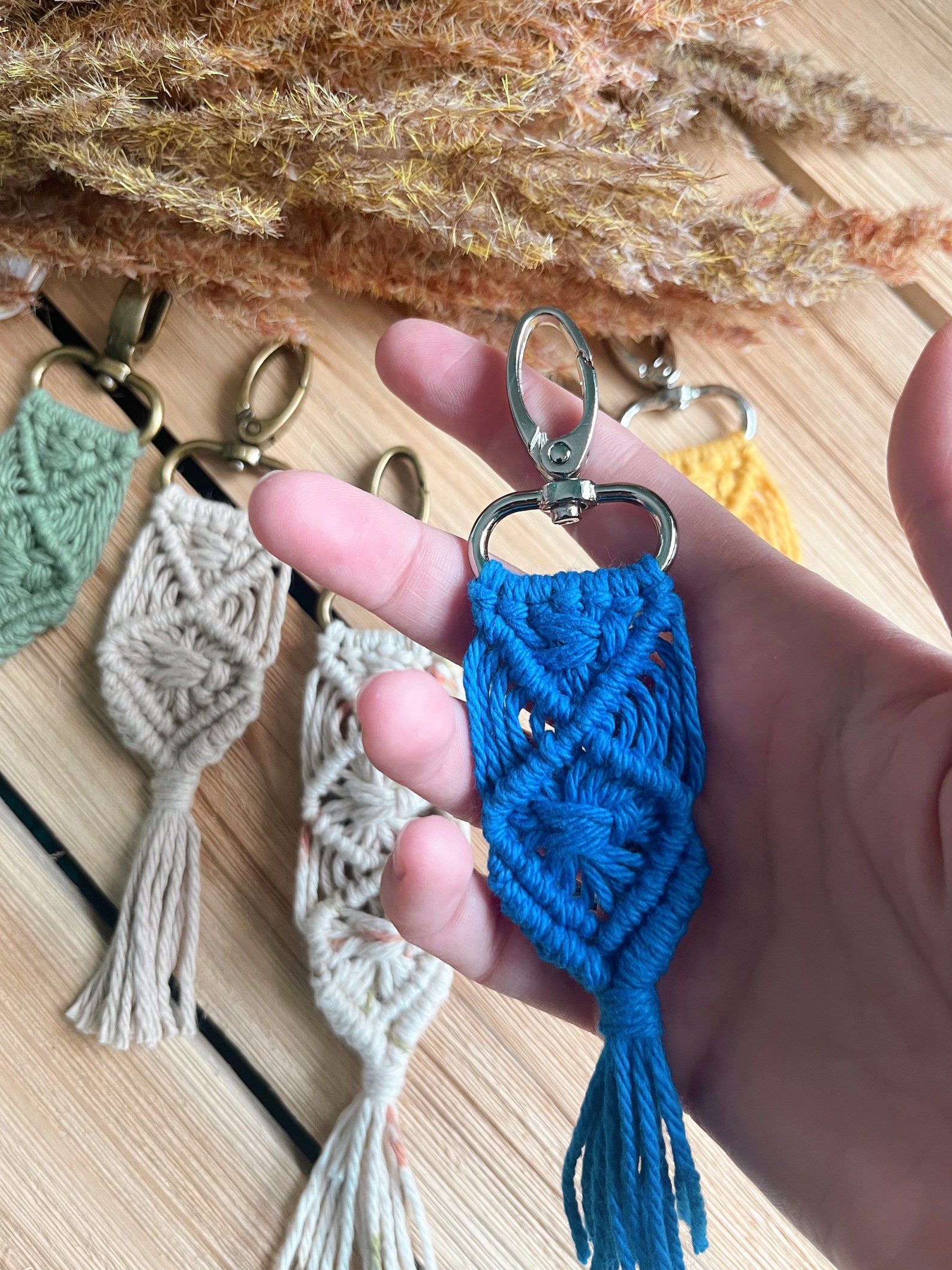 Handmade Boho Macrame Keychains/bag Charm - Etsy