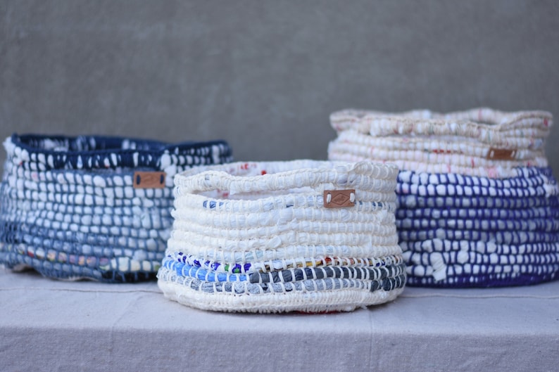 Handmade Baskets Made From Upcycled Plastic Bags - Etsy