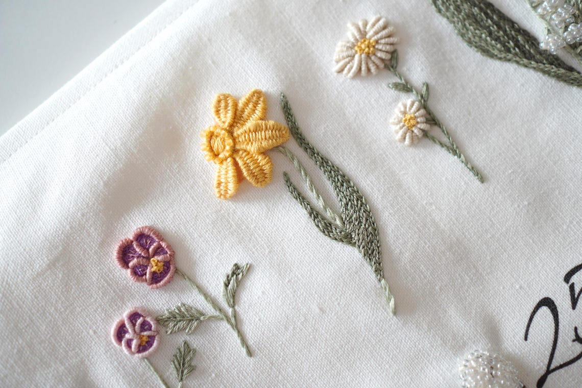 2025 Calendar Embroidery Pattern/ Birth Flowers&bluebirds / PDF, JPG ...