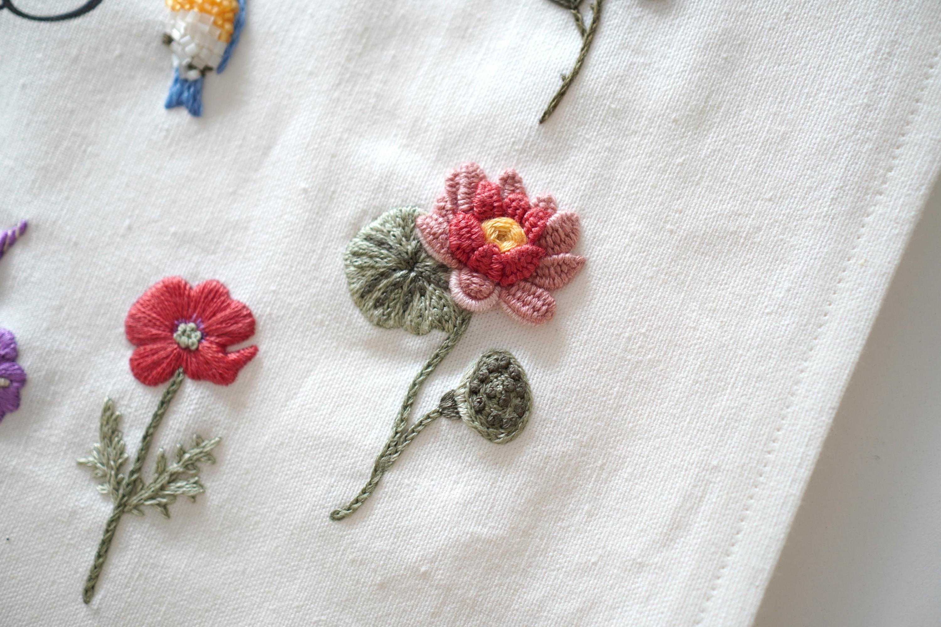 2025 Calendar Embroidery Pattern/ Birth Flowers&bluebirds / PDF, JPG ...