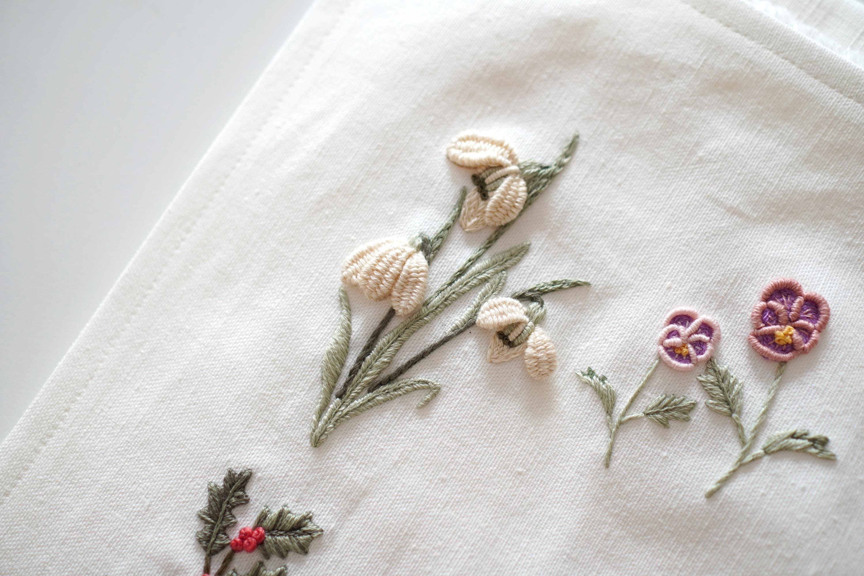 2025 Calendar Embroidery Pattern/ Birth Flowers&bluebirds / PDF, JPG ...