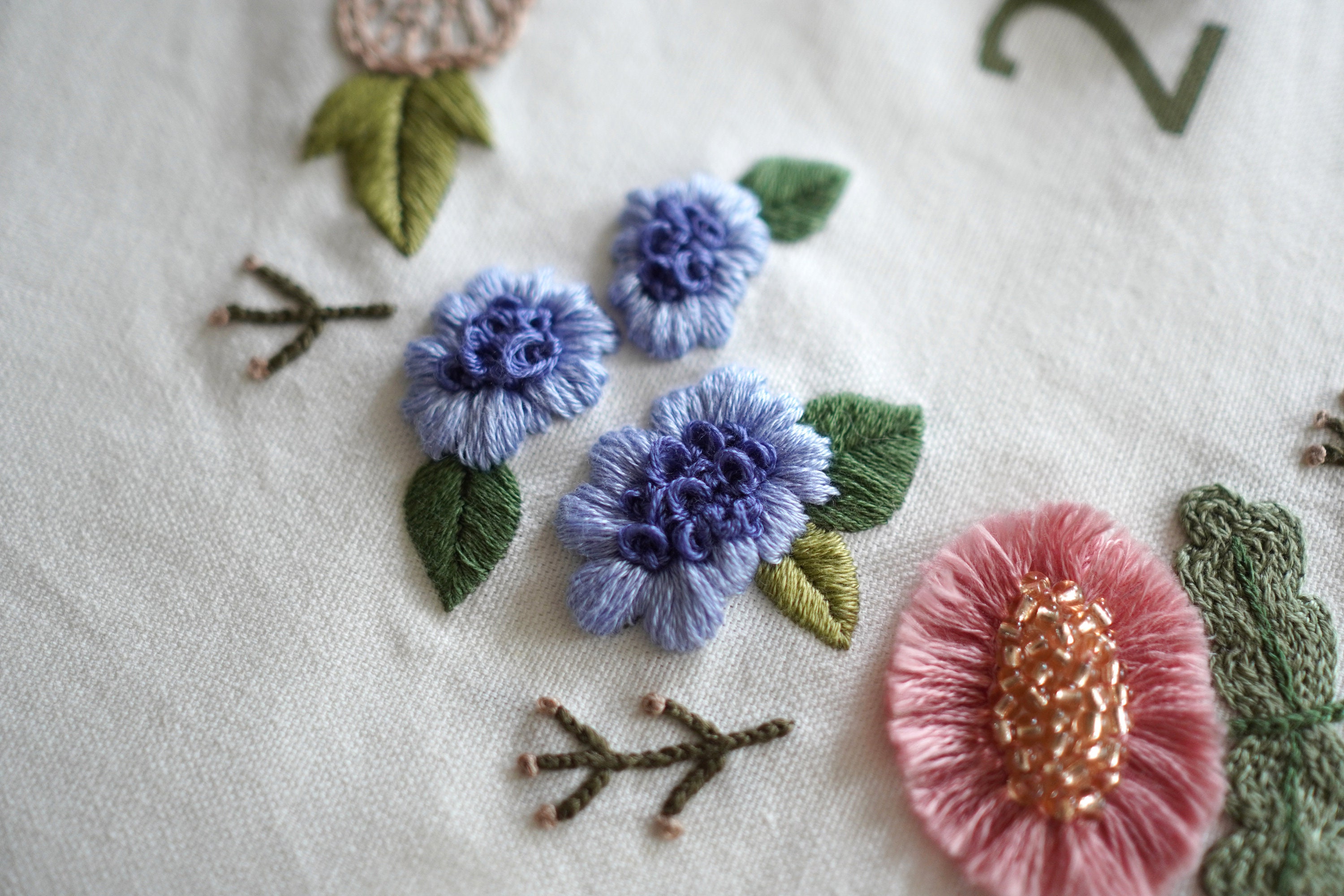 2024 Calendar Flowers Hand Embroidery / JPG Pattern+ Video Tutorial ...