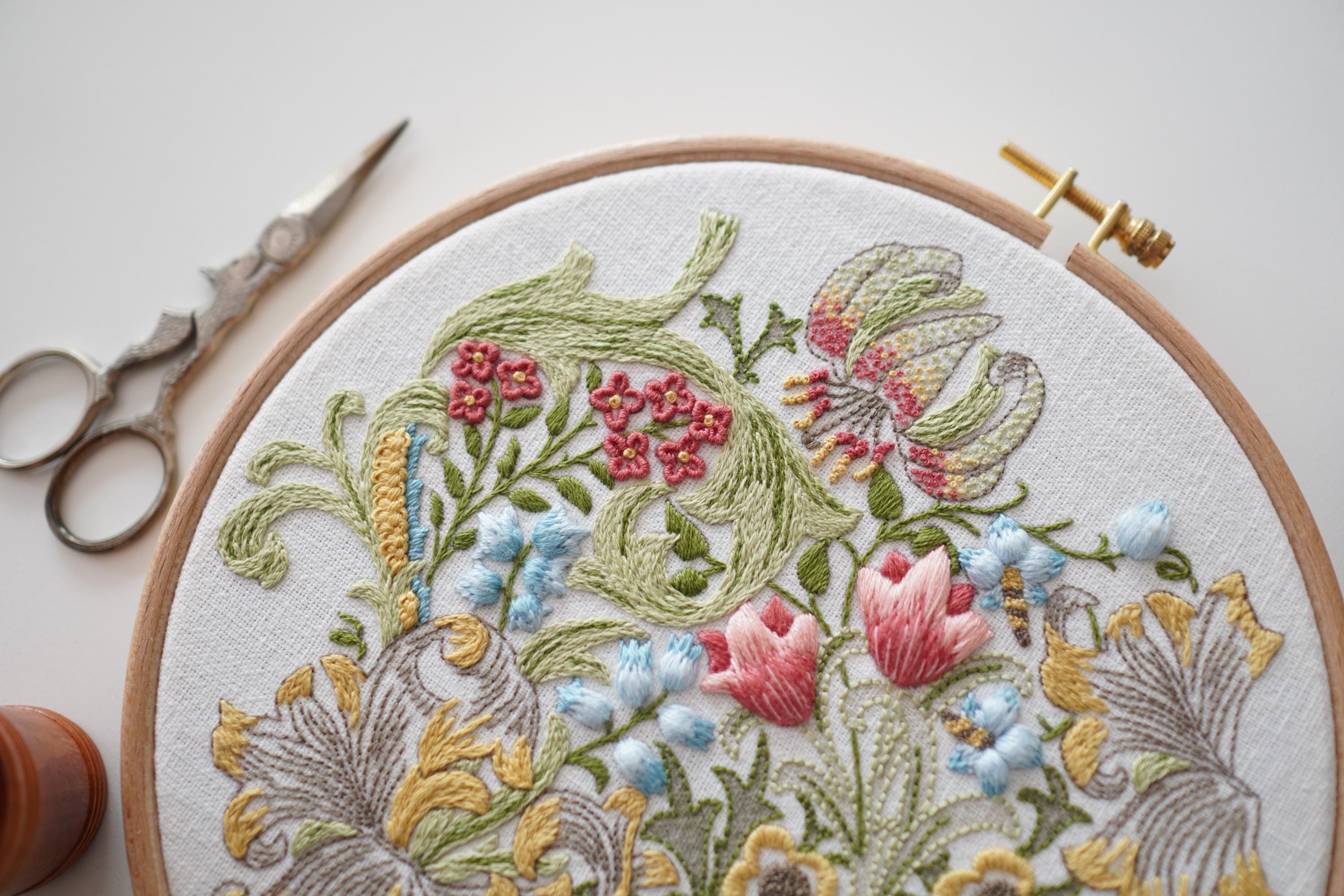 JPG Pattern(william Morris - Art Nouveau) + 30mins Video Tutorial, Hand ...