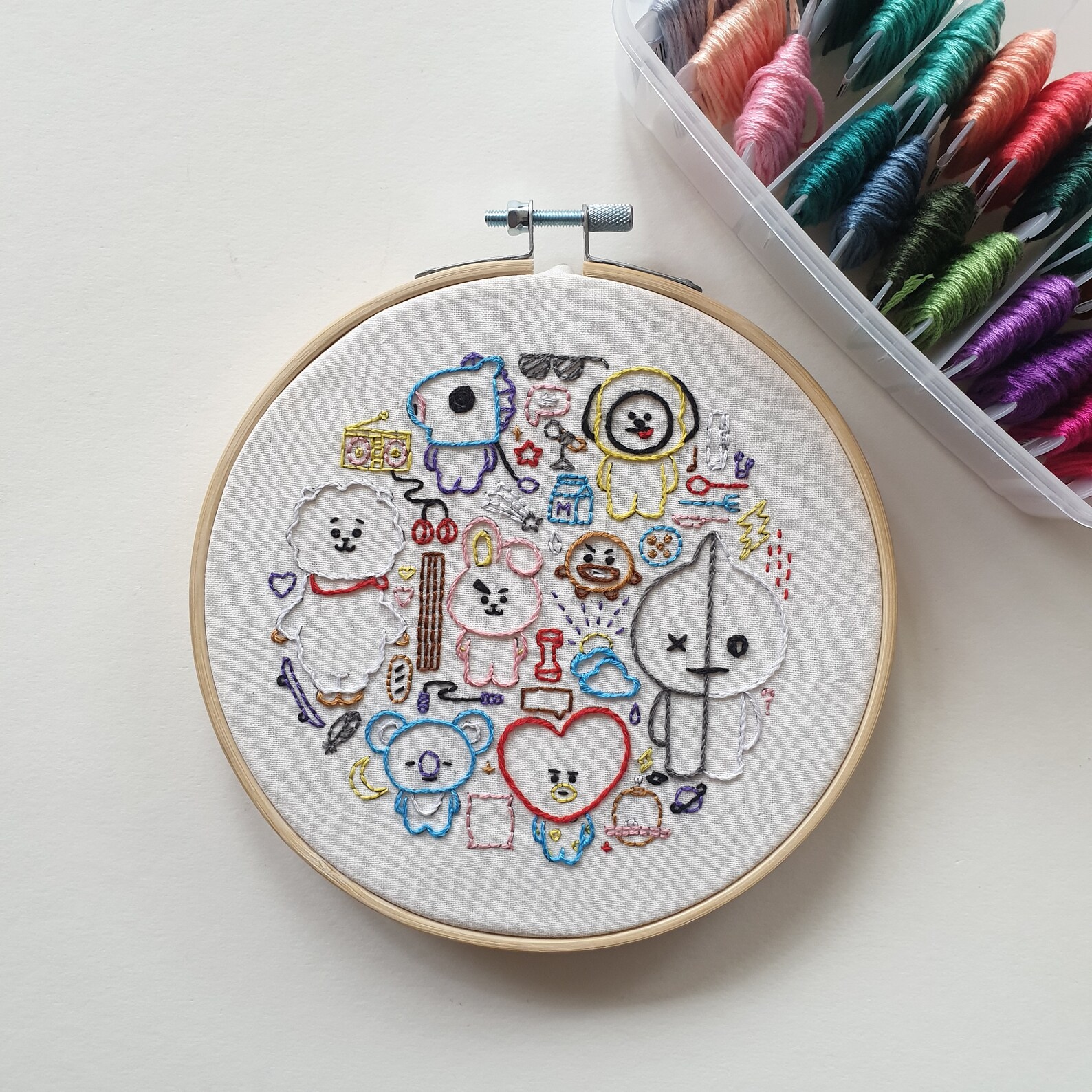 BT21 Embroidery Digital Pattern BTS Embroidery PDF - Etsy