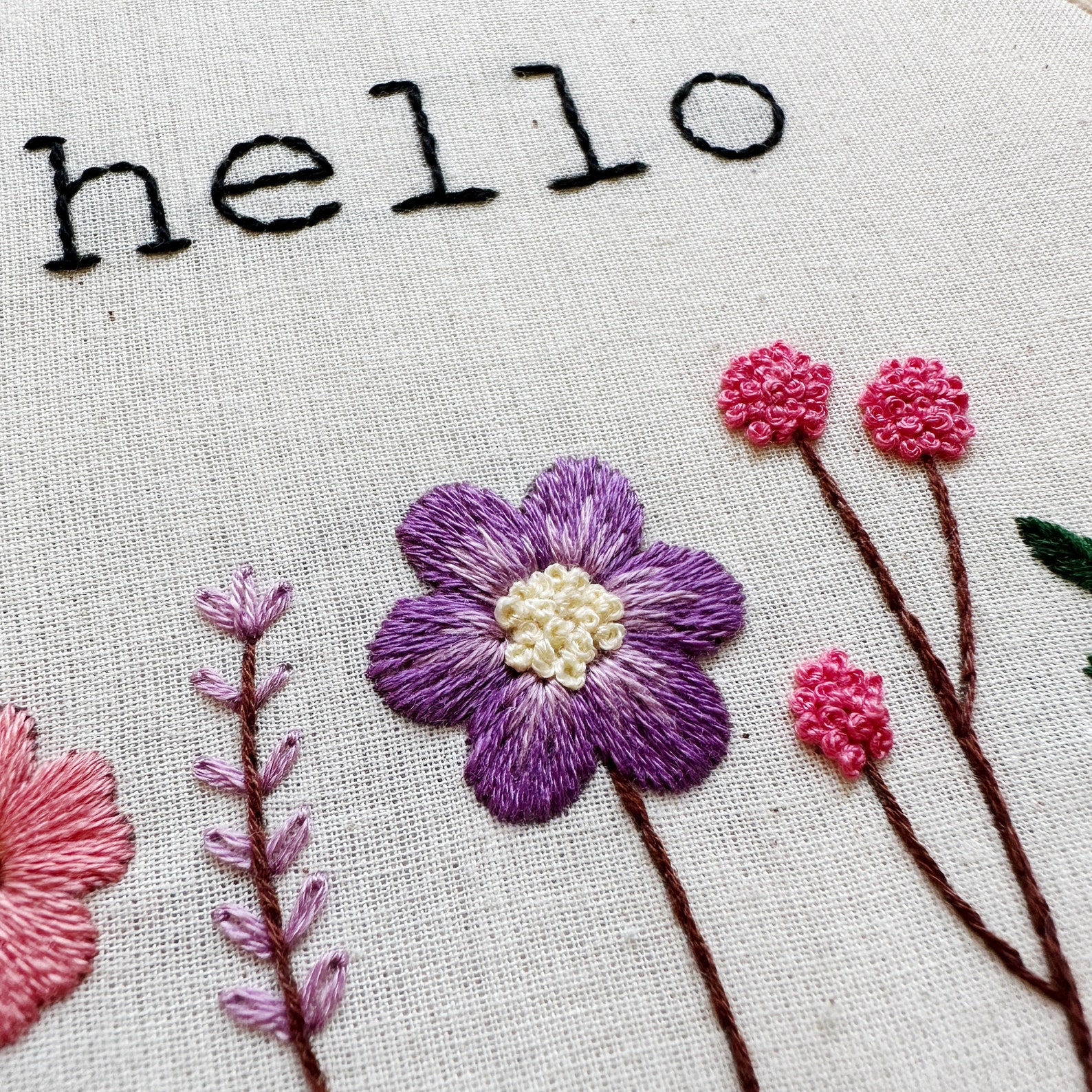 Embroidery Kit for Beginner || Floral Embroidery || Embroidery Pattern ...