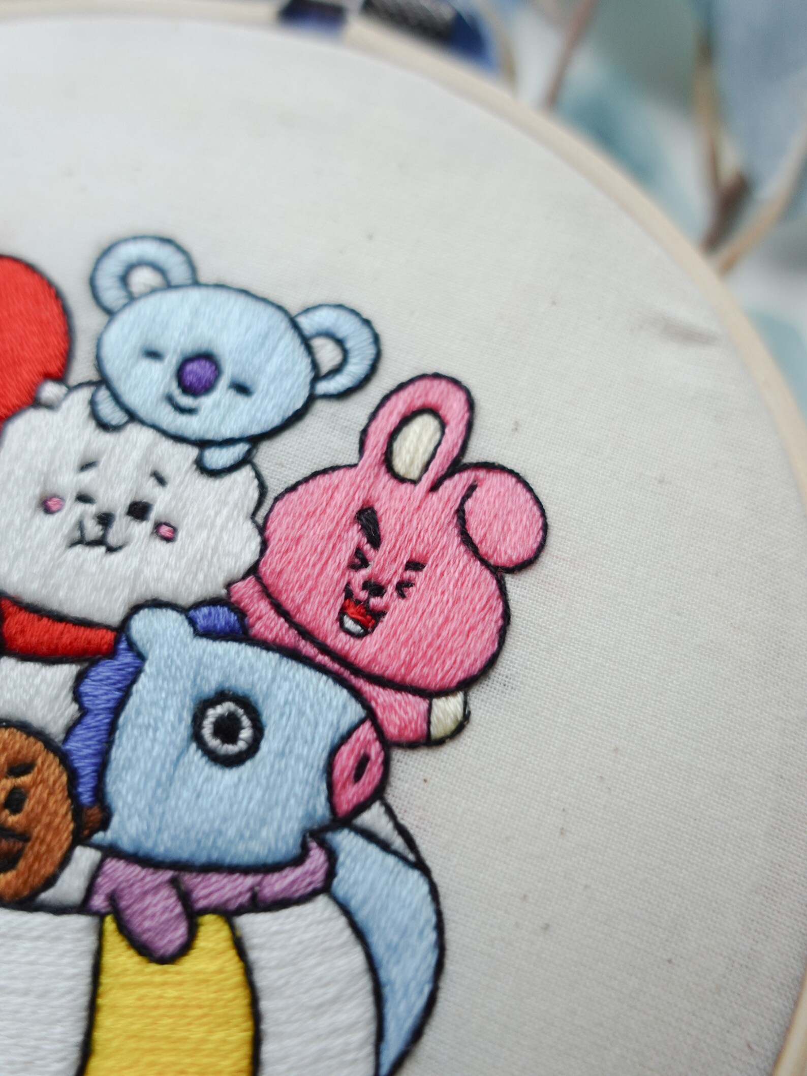 BTS Embroidery Kit || BT21 Embroidery Heart || Army Embroidery Kit - Etsy