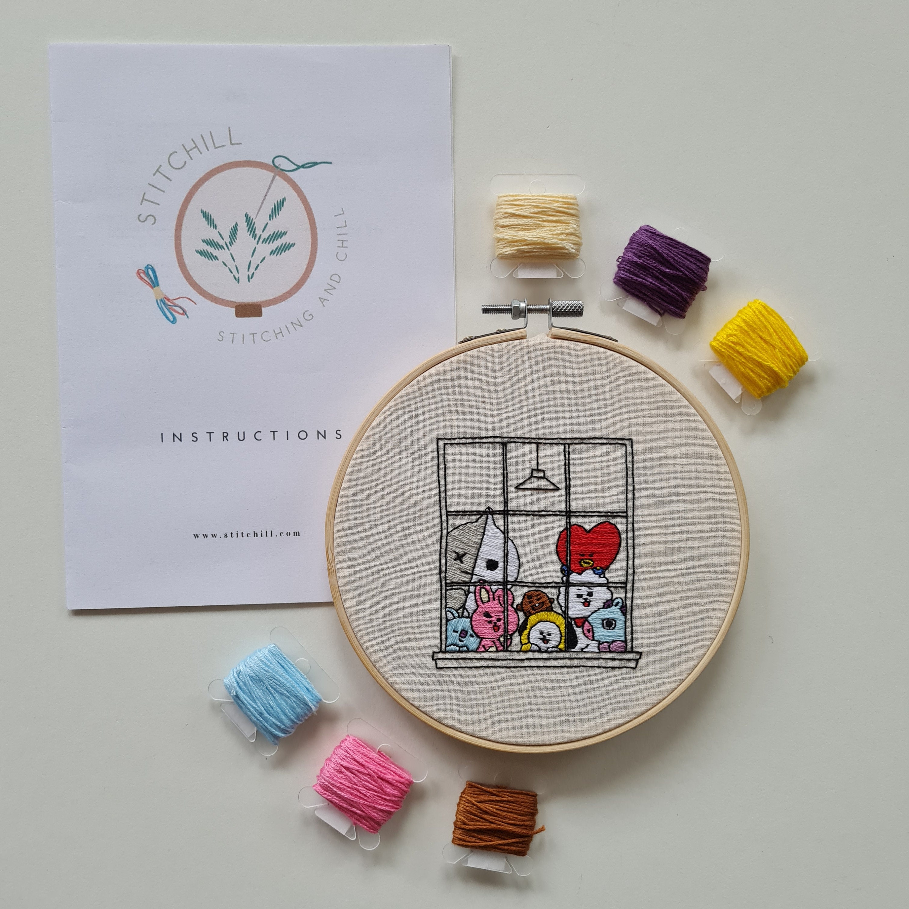 BT21 Embroidery Digital Pattern || BTS Embroidery PDF || Jin Embroidery ...