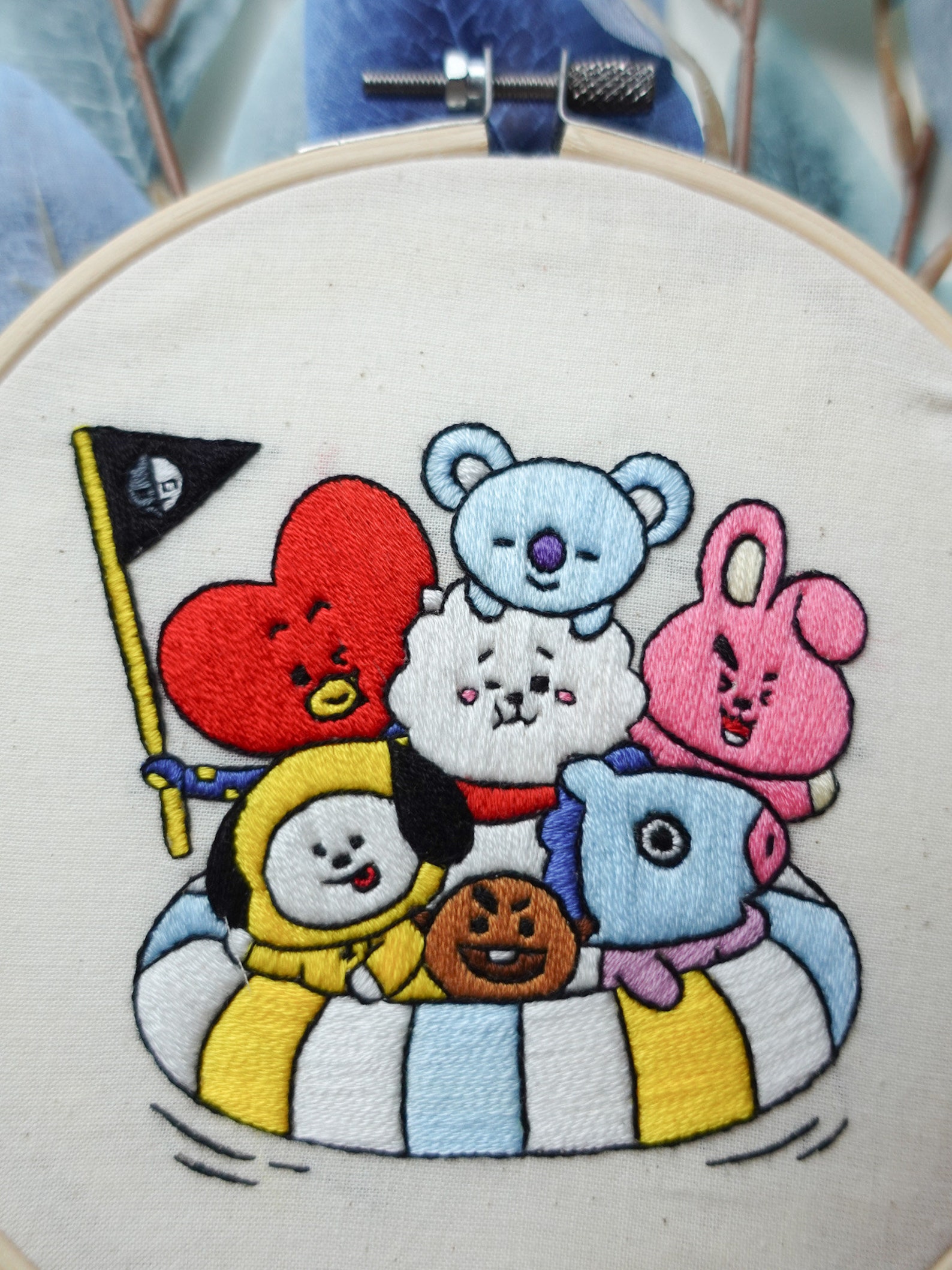 BTS Embroidery Kit || BT21 Embroidery Heart || Army Embroidery Kit - Etsy