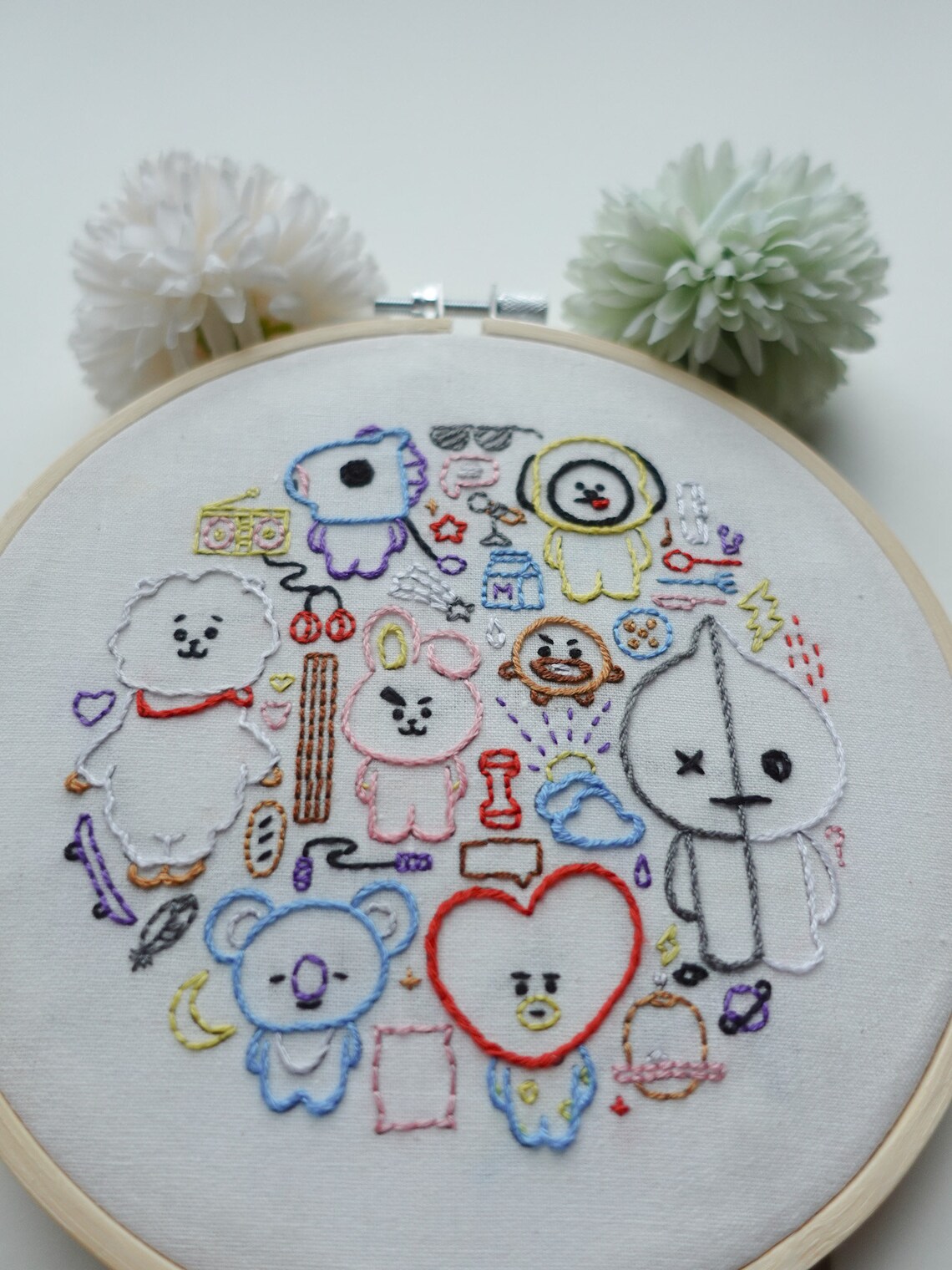 BT21 Embroidery Digital Pattern || BTS Embroidery PDF - Etsy