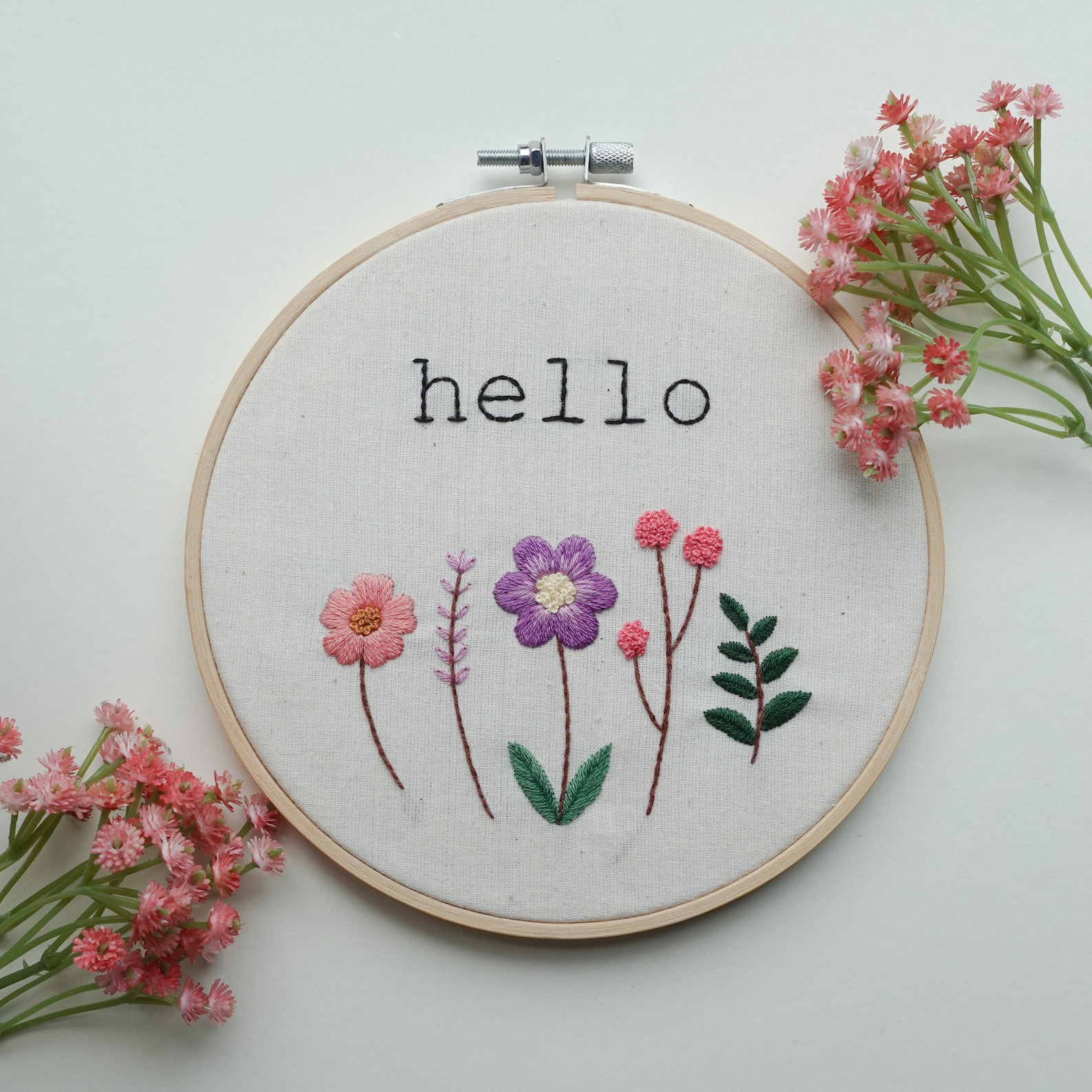 Embroidery Kit for Beginner || Floral Embroidery || Embroidery Pattern ...