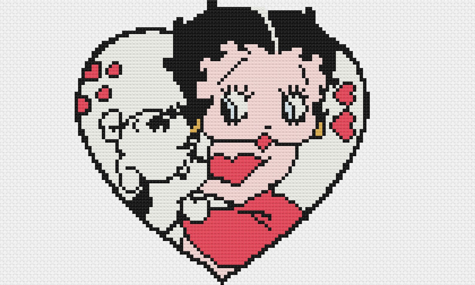 Betty Boop Cross Stitch PDF Modern Cross Stitch Counted - Etsy