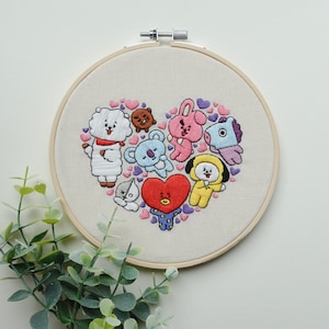 BTS Heart || BTS Embroidery Digital || BT21 Embroidery || Army ...