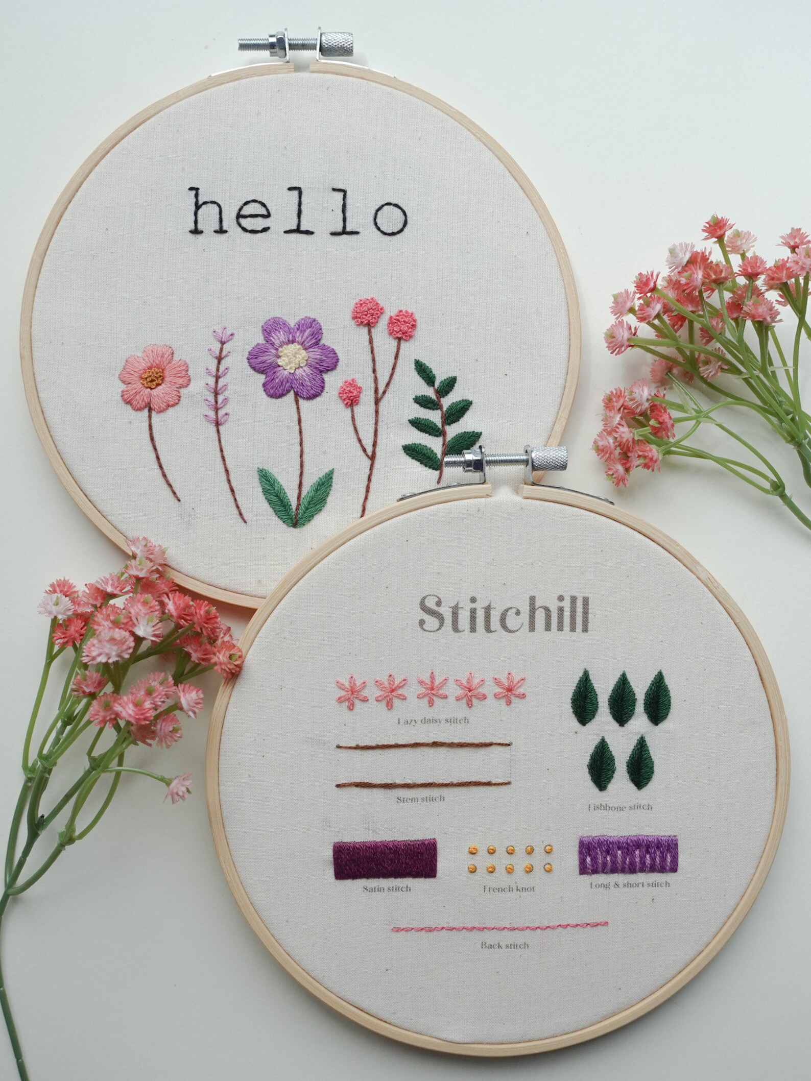 Embroidery Kit for Beginner || Floral Embroidery || Embroidery Pattern ...