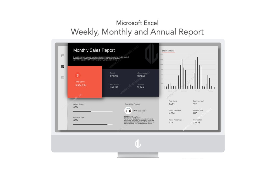 Informe Semanal, Mensual y Anual en Excel - Etsy España