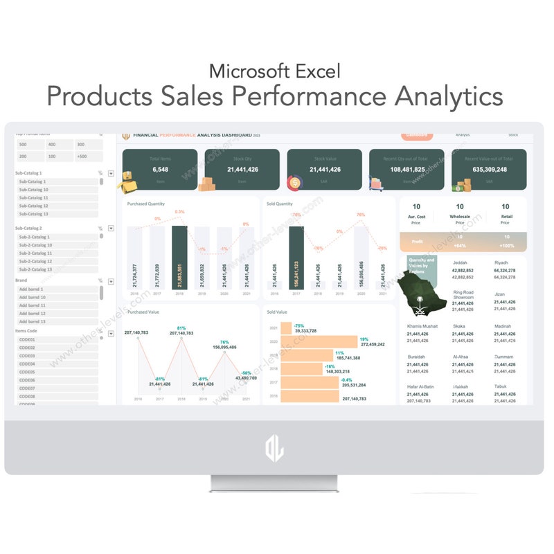Excel Warehouse Dashboard - Etsy