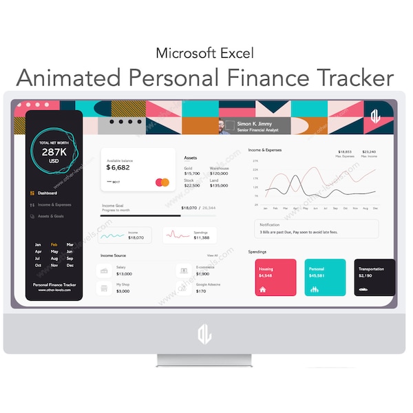 Excel Dashboard Animated - Etsy Excel Dashboard Animated - Etsy