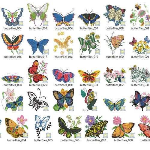 Embroidery Machine Files Butterfly Aesthetic Simple - Etsy