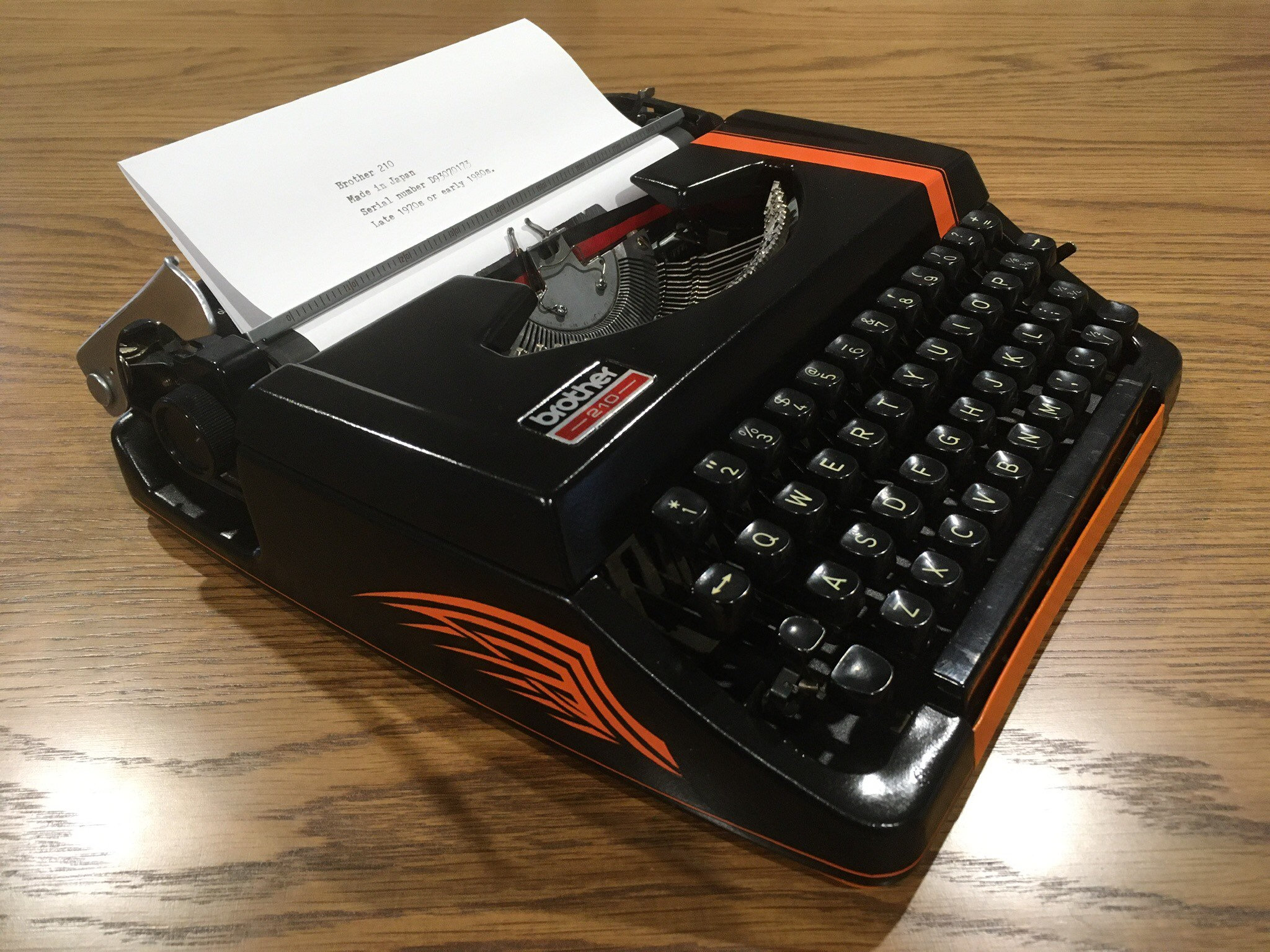 Retro 1979 Brother 210 Typewriter Refurbished With Complete - Etsy ...