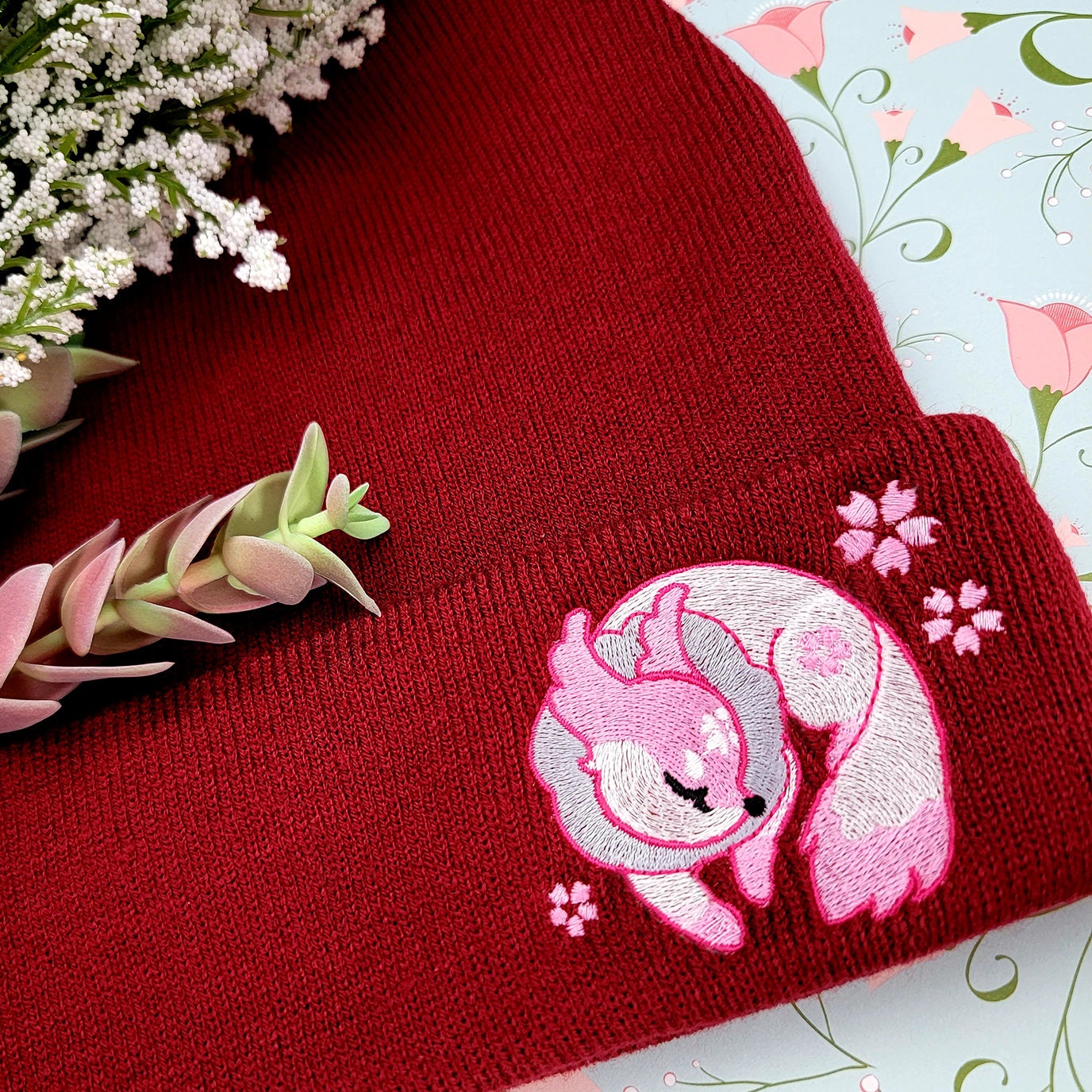 Genshin Impact Yae Miko Fox Form Embroidered Beanie - Etsy