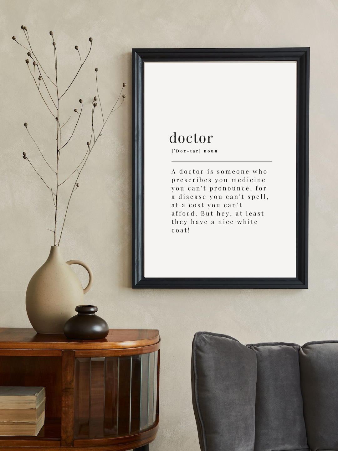Doctor Definition Print, Doctor Definition Poster, Wall Print, Doctor ...
