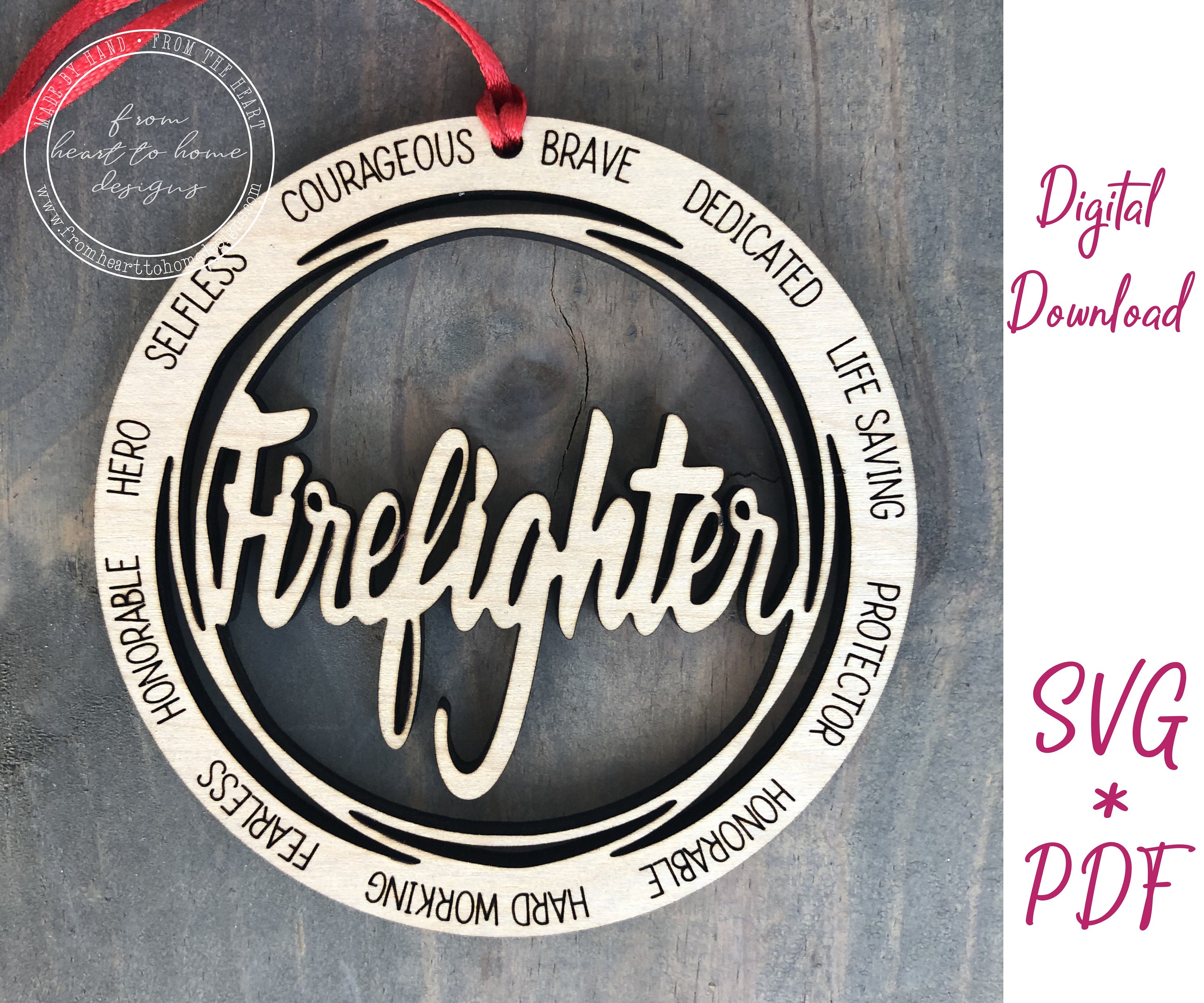 DIGITAL FILE Only Firefighter Laser Cut File/commercial Use/svg - Etsy