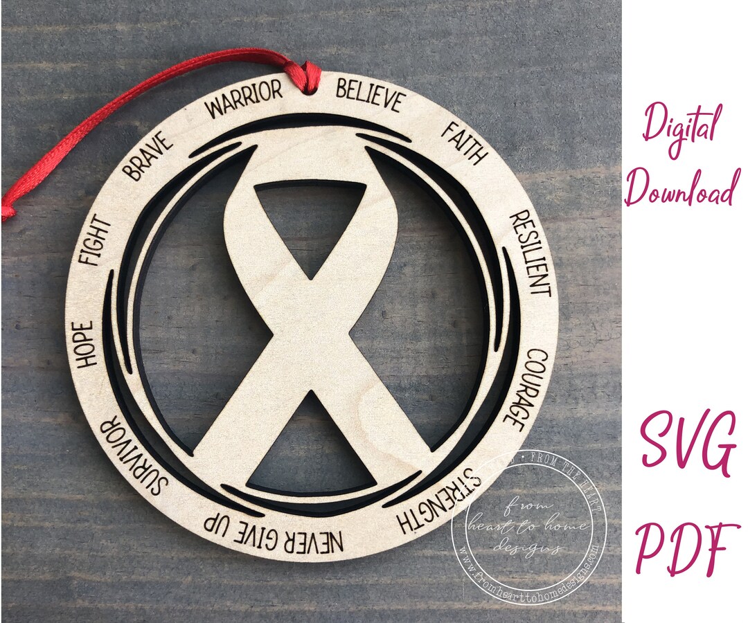 DIGITAL FILE ONLY Cancer Ribbon Laser Cut File/commercial Use/svg - Etsy