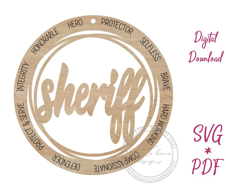 DIGITAL FILE ONLY Sheriff Laser Cut File/commercial Use/svg - Etsy