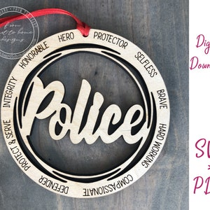 DIGITAL FILE ONLY Police Laser Cut File/commercial Use/svg - Etsy