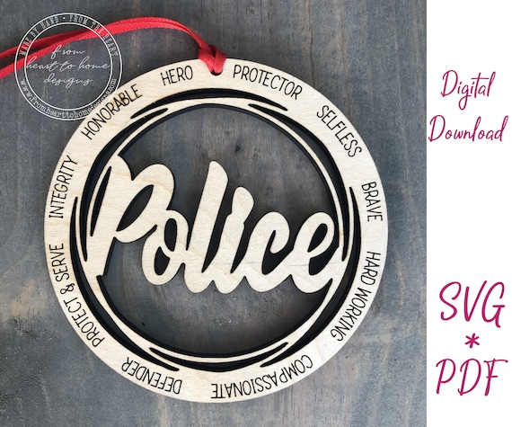 DIGITAL FILE ONLY Police Laser Cut File/commercial Use/svg - Etsy