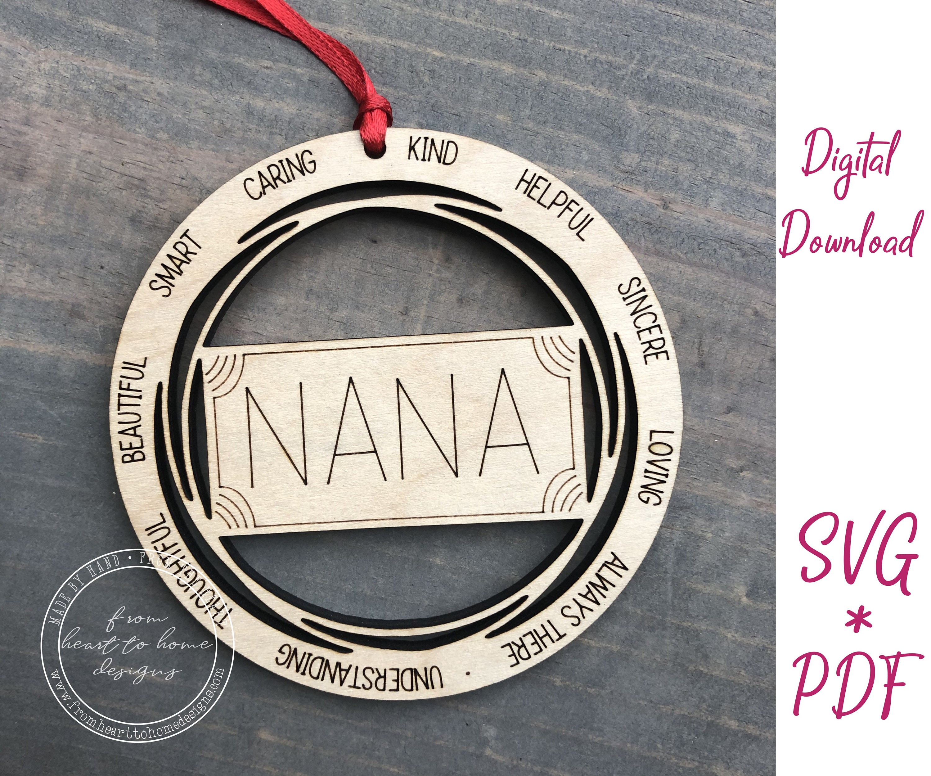 DIGITAL FILE ONLY Framed Nana Laser Cut File/commercial Use/svg - Etsy