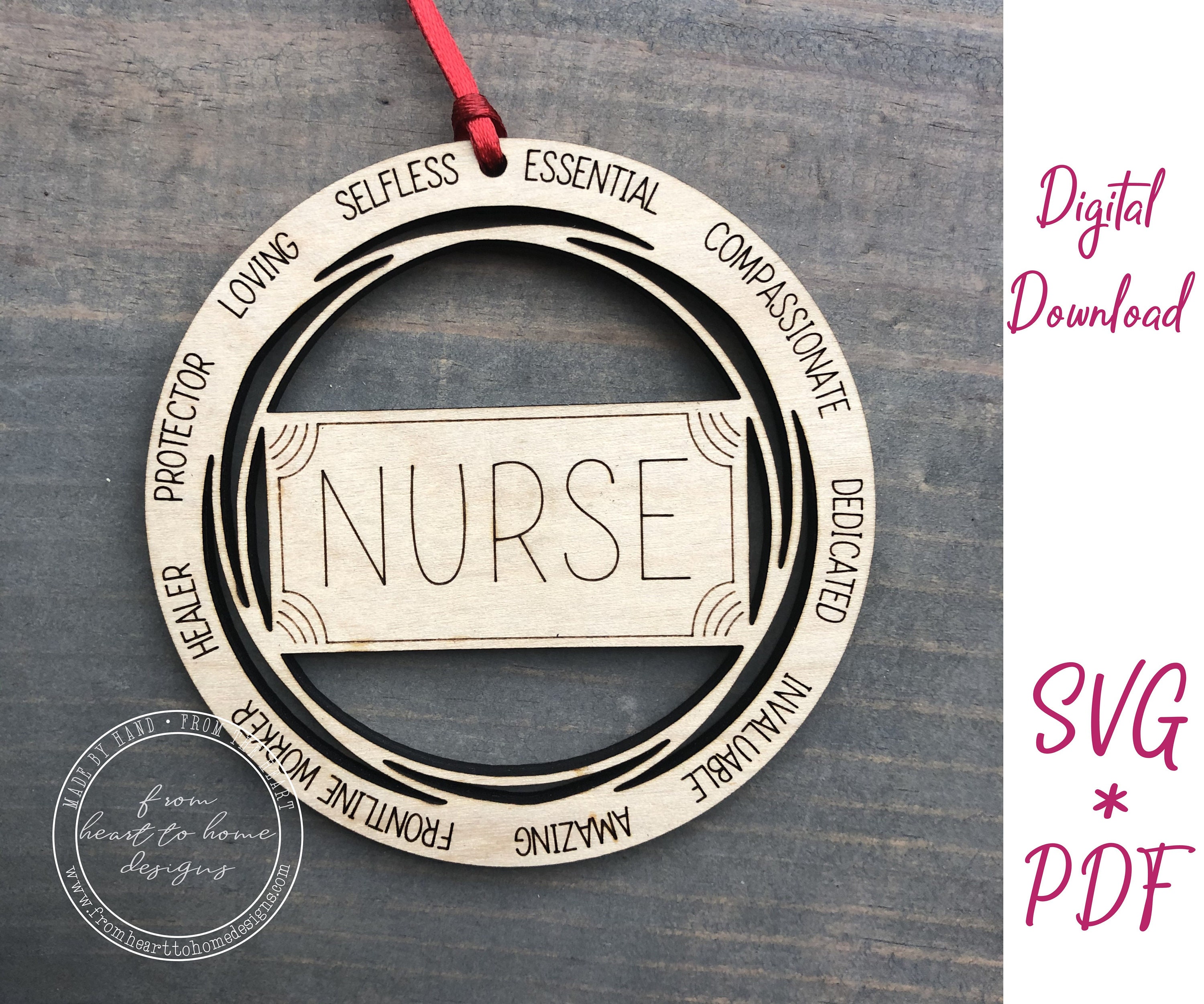 DIGITAL FILE ONLY Framed Nurse Laser Cut File/commercial Use/svg - Etsy