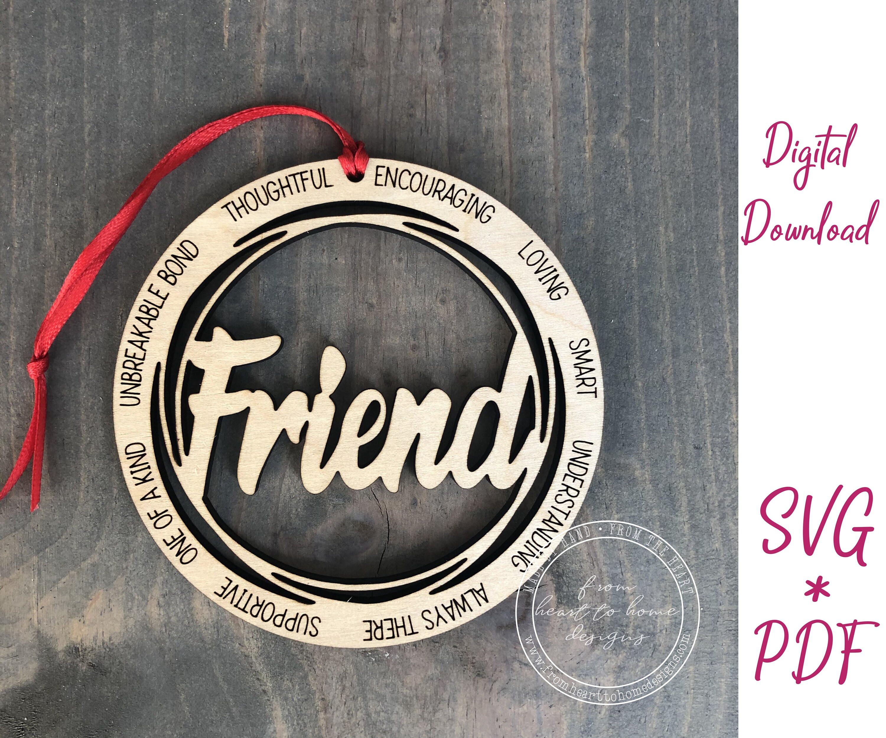 DIGITAL FILE ONLY Friend Laser Cut File/commercial Use/svg - Etsy