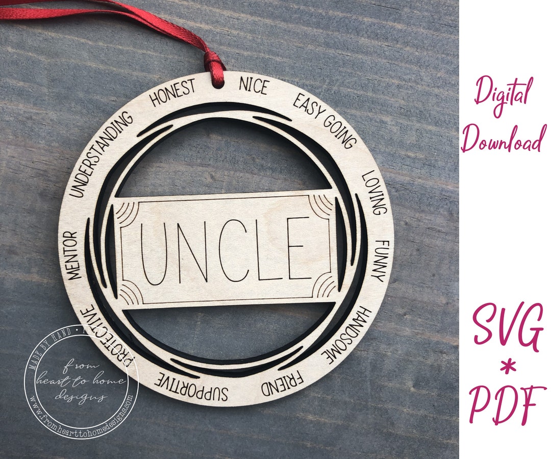DIGITAL FILE ONLY Framed Uncle Laser Cut File/commercial Use/svg - Etsy