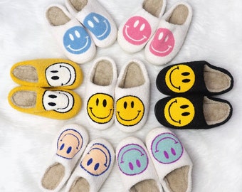 Smiley Face Slippers | Etsy